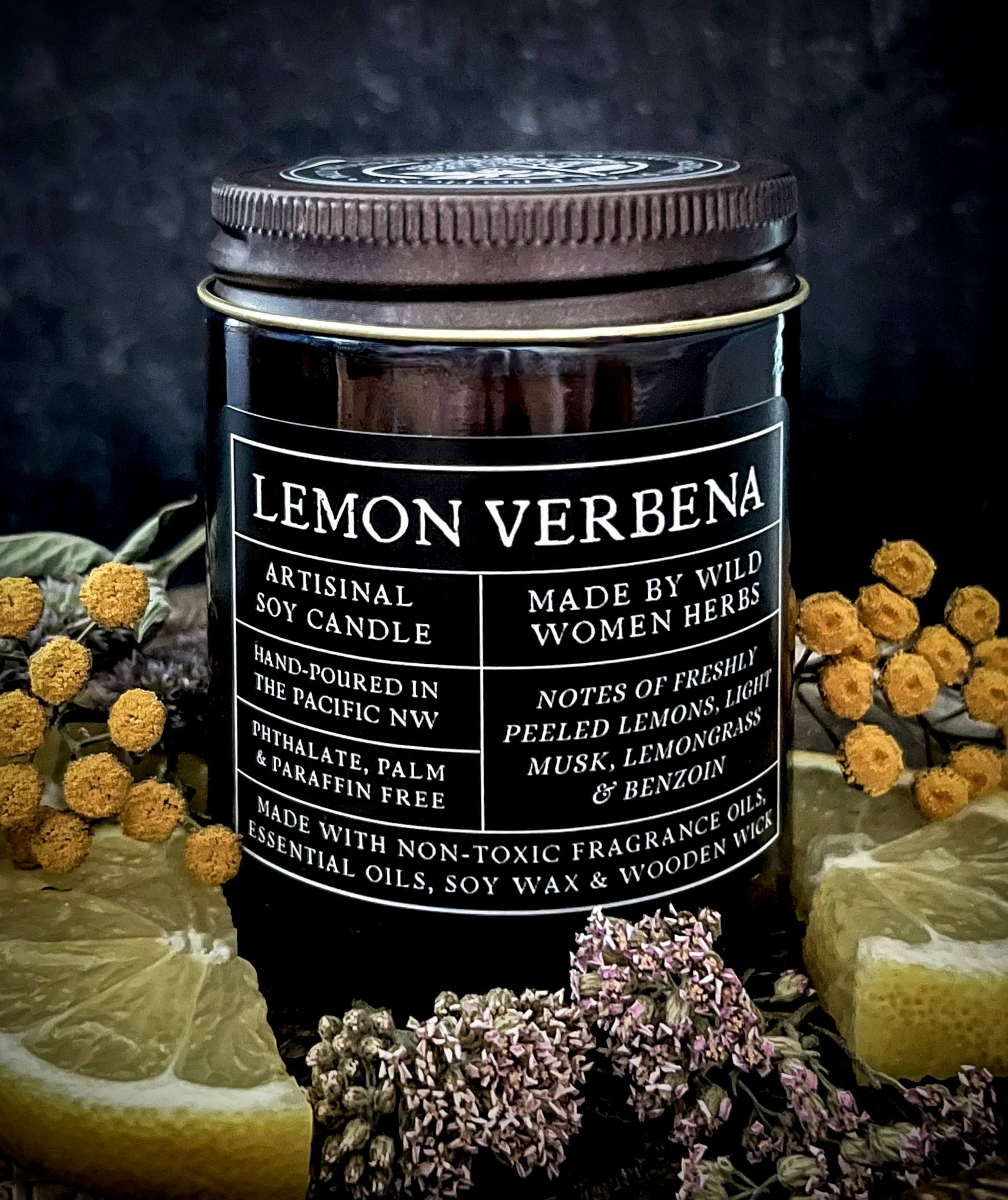 Lemon Verbena Wood Wick Candle – Wild Women Herbs